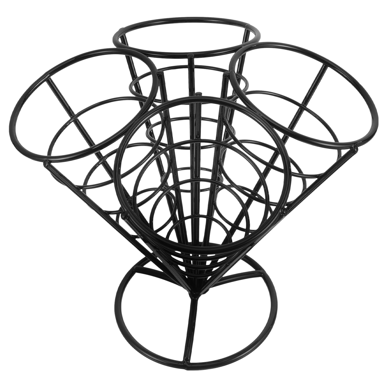 OFFIGAM 1Pack Black Stainless Steel French Fries Holder Cone Shaped ...