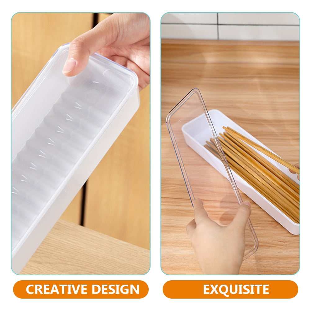 OFFIGAM Reusable Plastic White Cutlery Storage Case for Kitchen ...