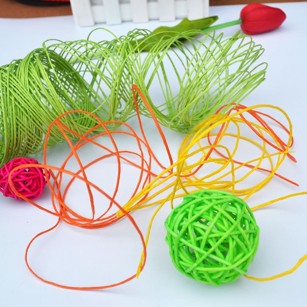 OFFIGAM 1Pack Raffia Paper Ribbon for Crafts present Wrapping Green ...