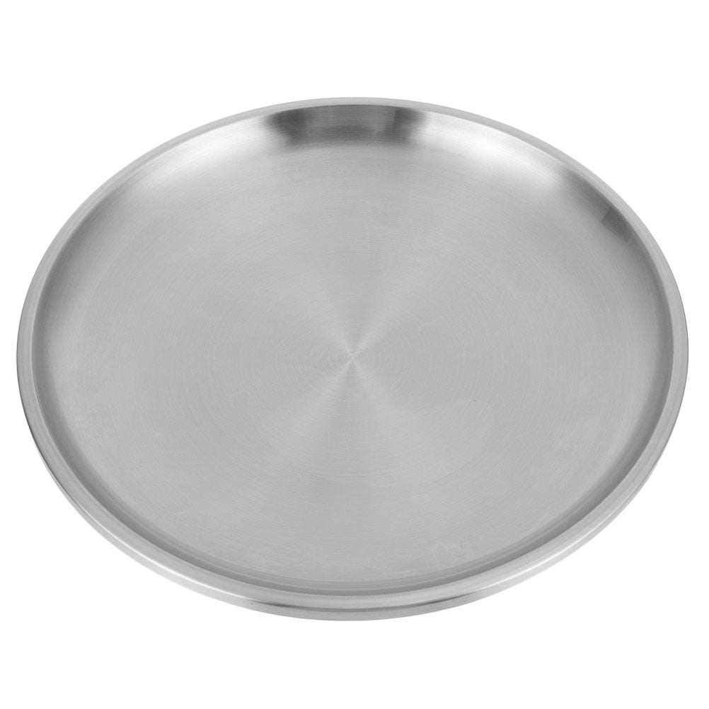 OFFIGAM 1Pack Round Tray Stainless Steel Plate 26x26cm For Snack ...