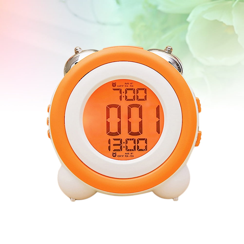 OFFIGAM 1Pack Sleepers Alarm Clock Square Orange Plastic with LED Light ...