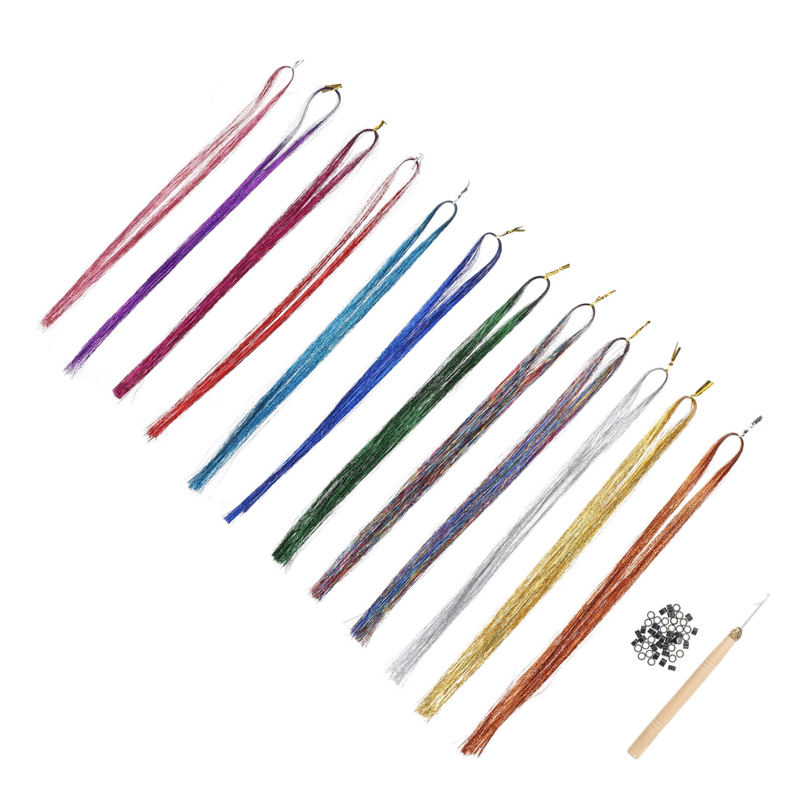 OFFIGAM Hair Tinsel Braid Kit with Assorted Colors, 1 Set Hair ...