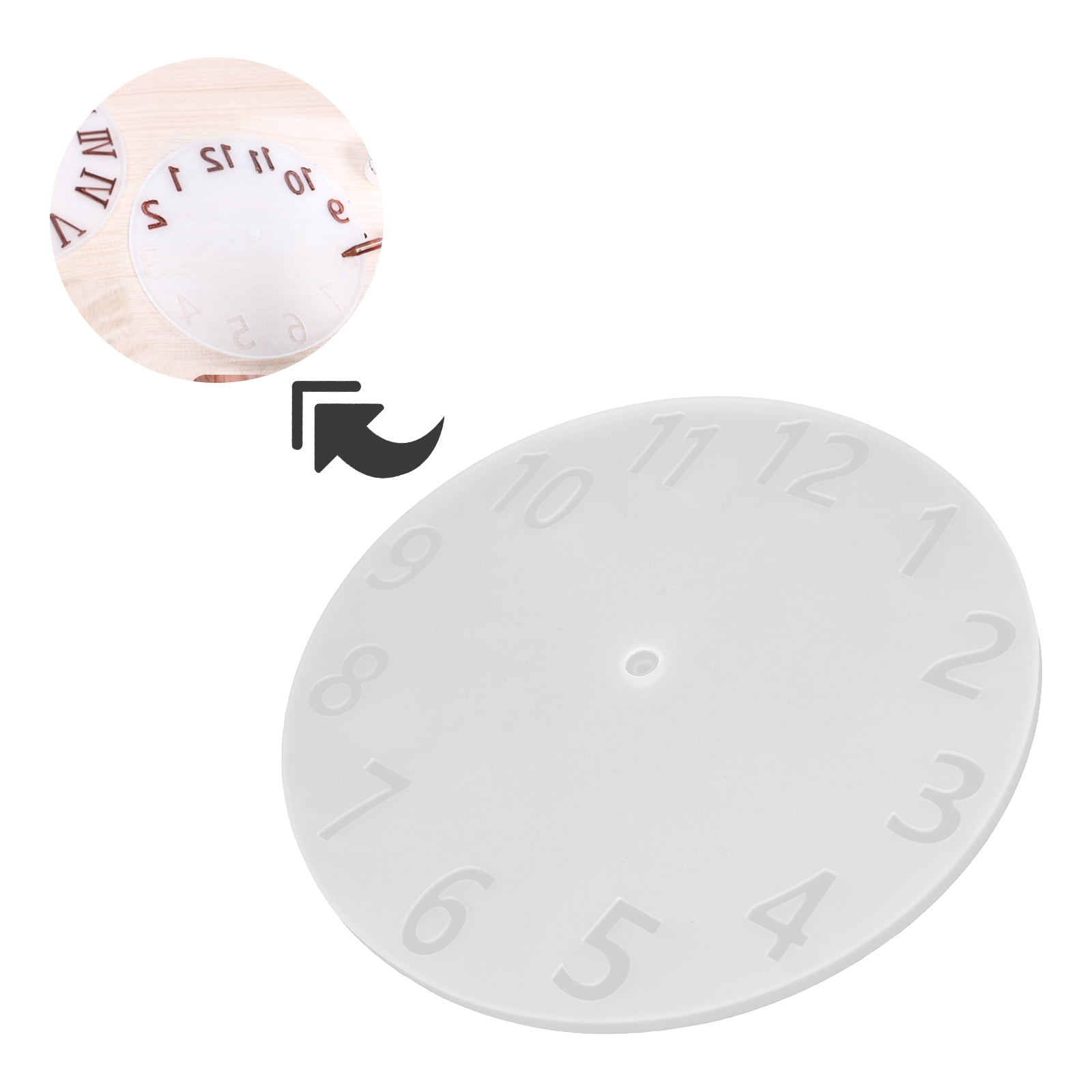 OFFIGAM 1Set Flexible Silicone Clock Mold Kit with Clear Numbers for ...