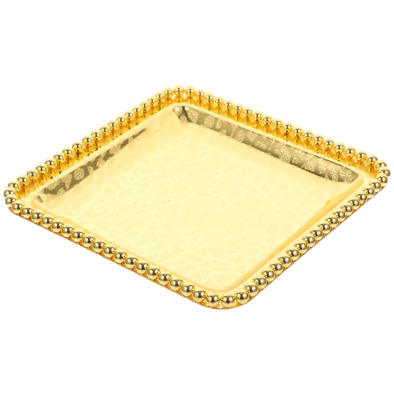 OFFIGAM Golden Metal Snack Tray for Home Serving Dried Fruit Candy and ...