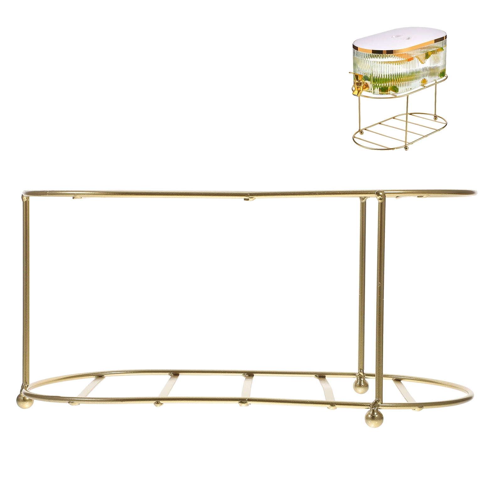 OFFIGAM Golden Iron Rectangular Beverage Dispenser Stand, 1 Set - Home ...
