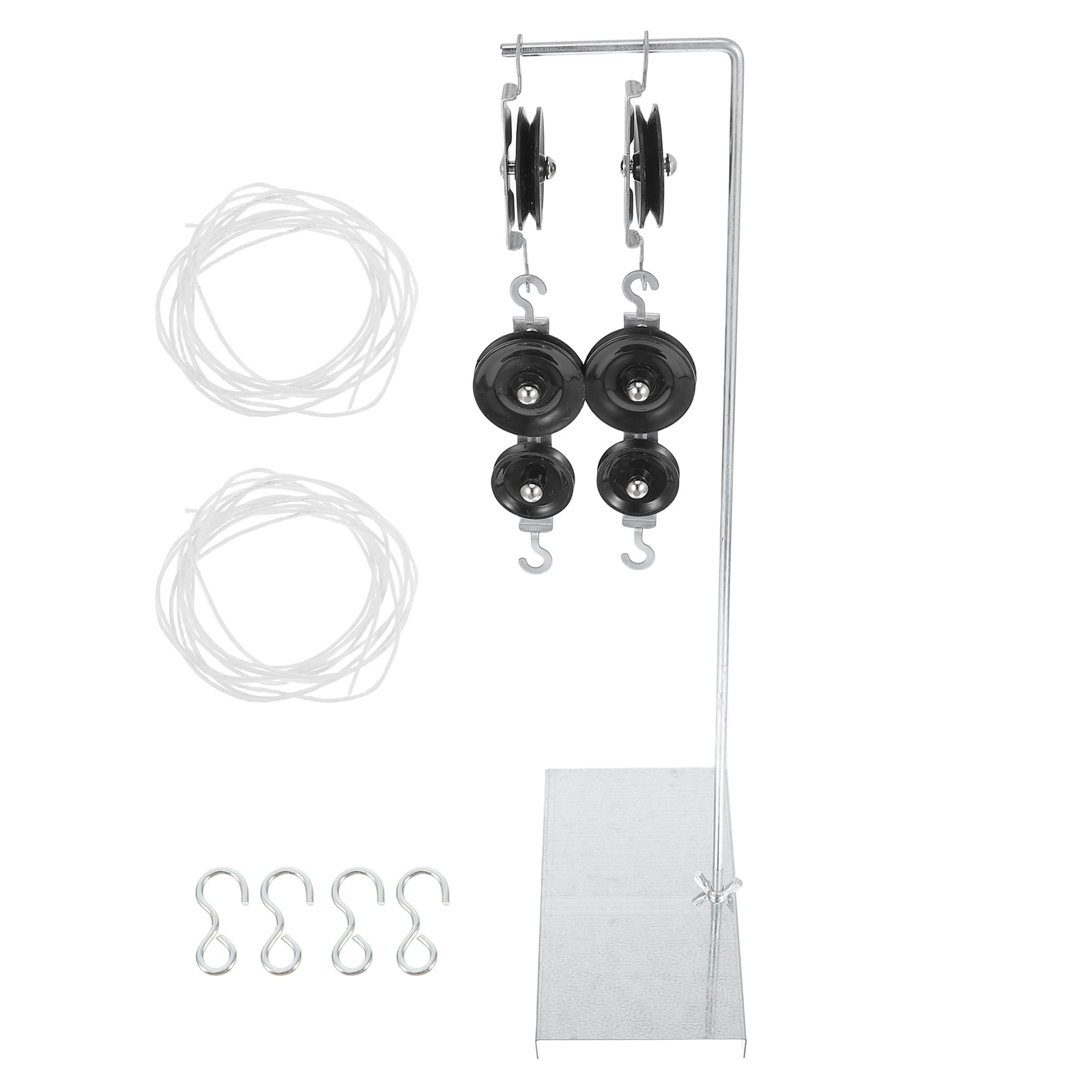OFFIGAM 2 Sets Double Wheel Pulley for Physics Experiment with Black ...