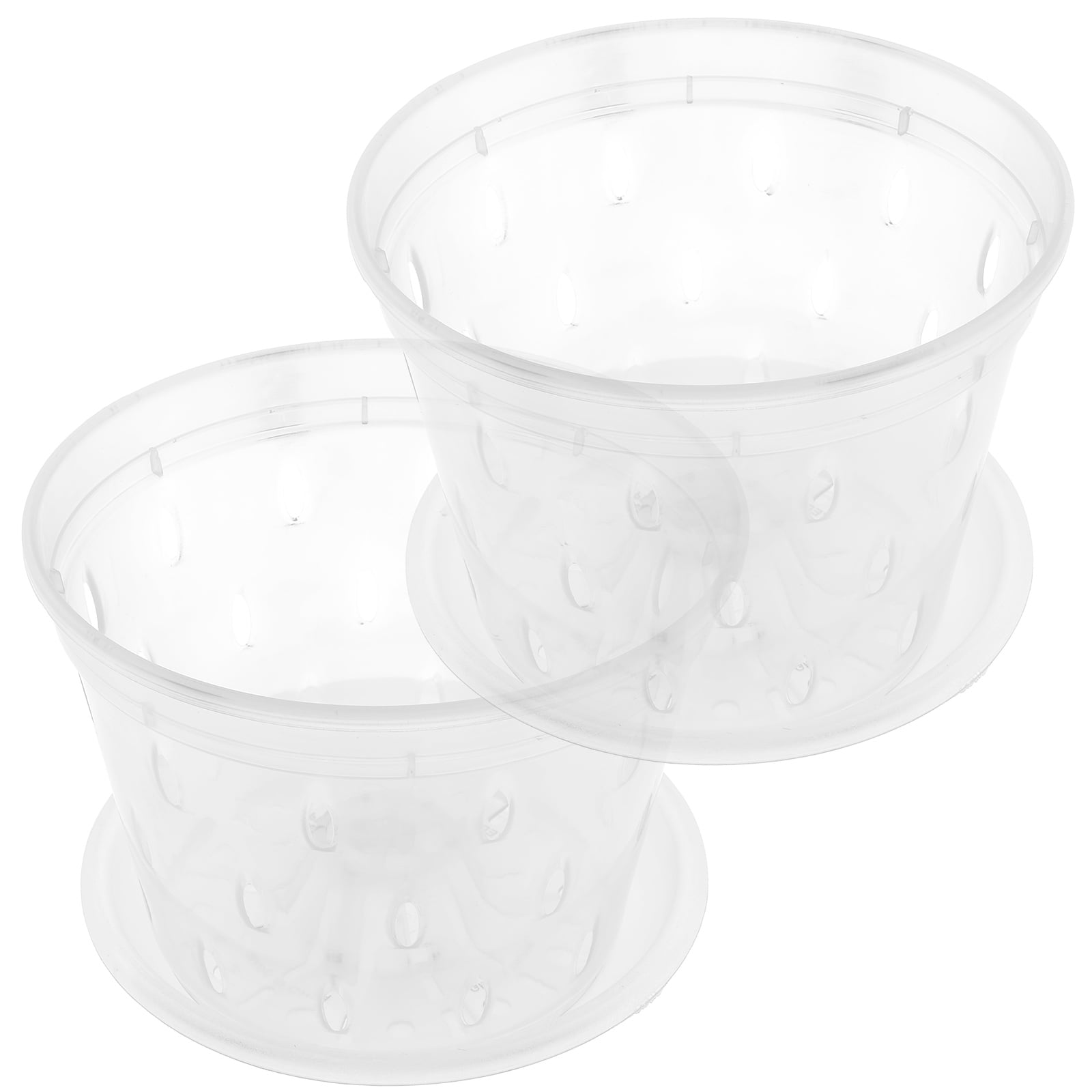 OFFIGAM 2 Sets Small Orchid Pots with Saucers for Home Gardeners 5.50X5 ...