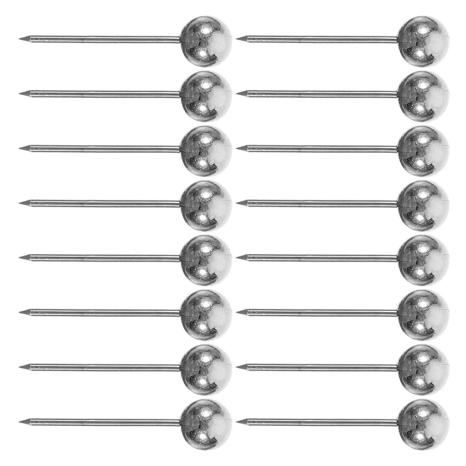 OFFIGAM 200Pack Convenient Push Pins Silver Round Head for Easy ...
