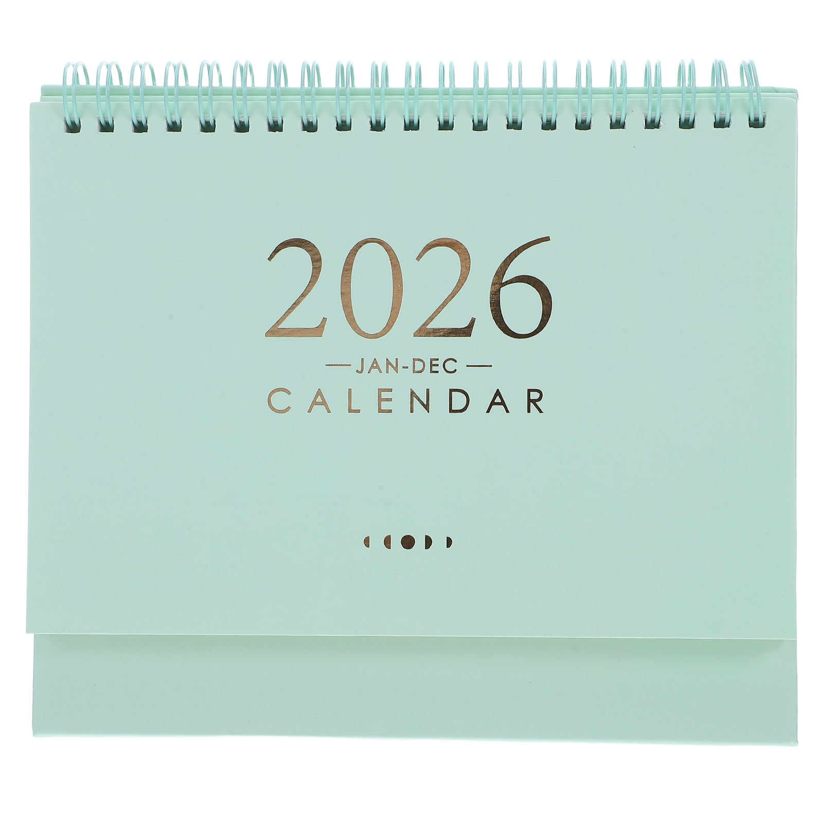 OFFIGAM 2026 Green Desk Calendar 12 Months Coil Binding Daily Flip ...