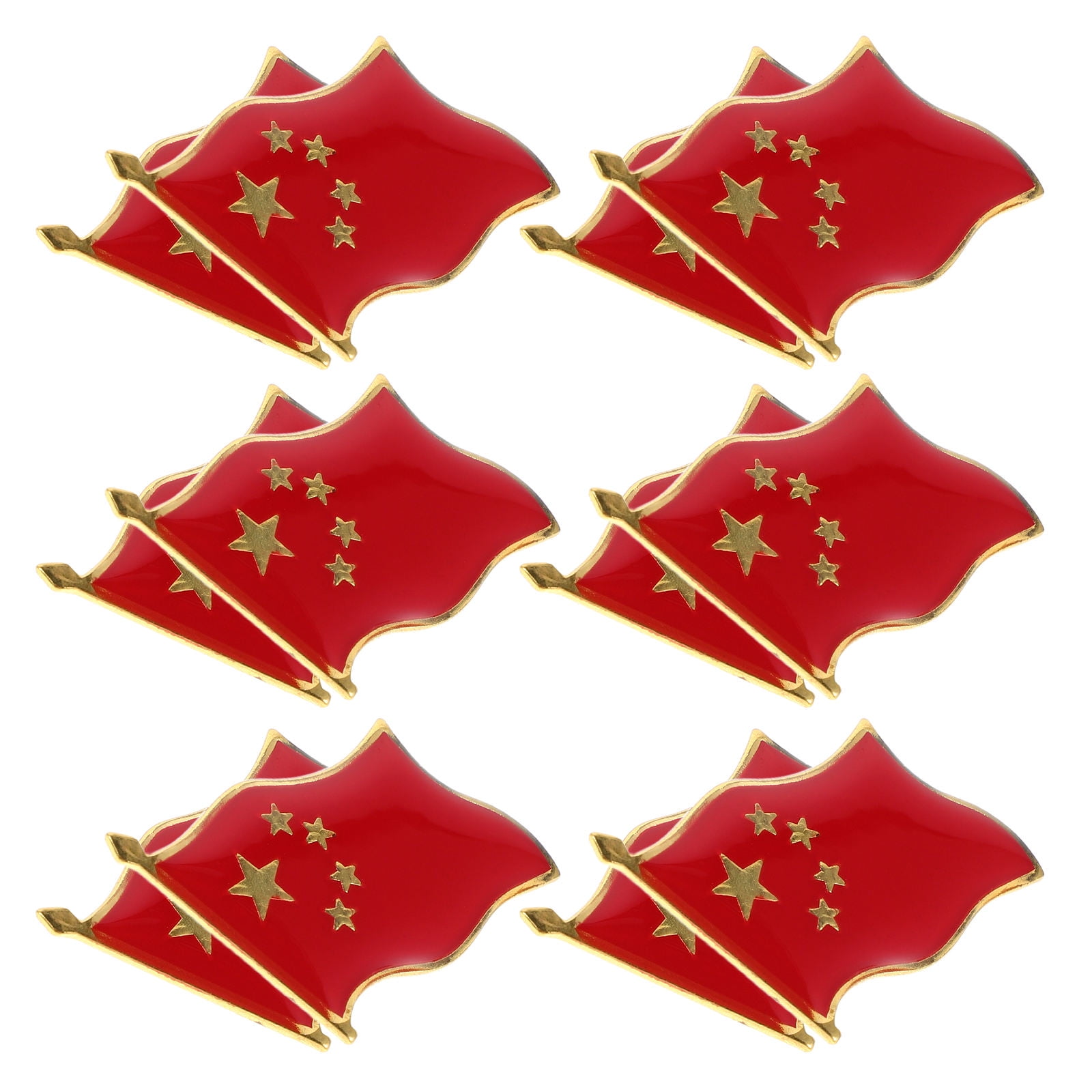 OFFIGAM 20Pcs China Flag Pin Brooches Featuring Five Pointed Star ...