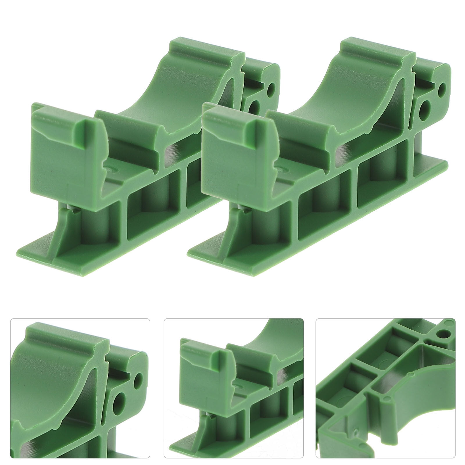 OFFIGAM 20Pcs DIN Rail PCB Mounting Bracket Nylon Green for DIY ...