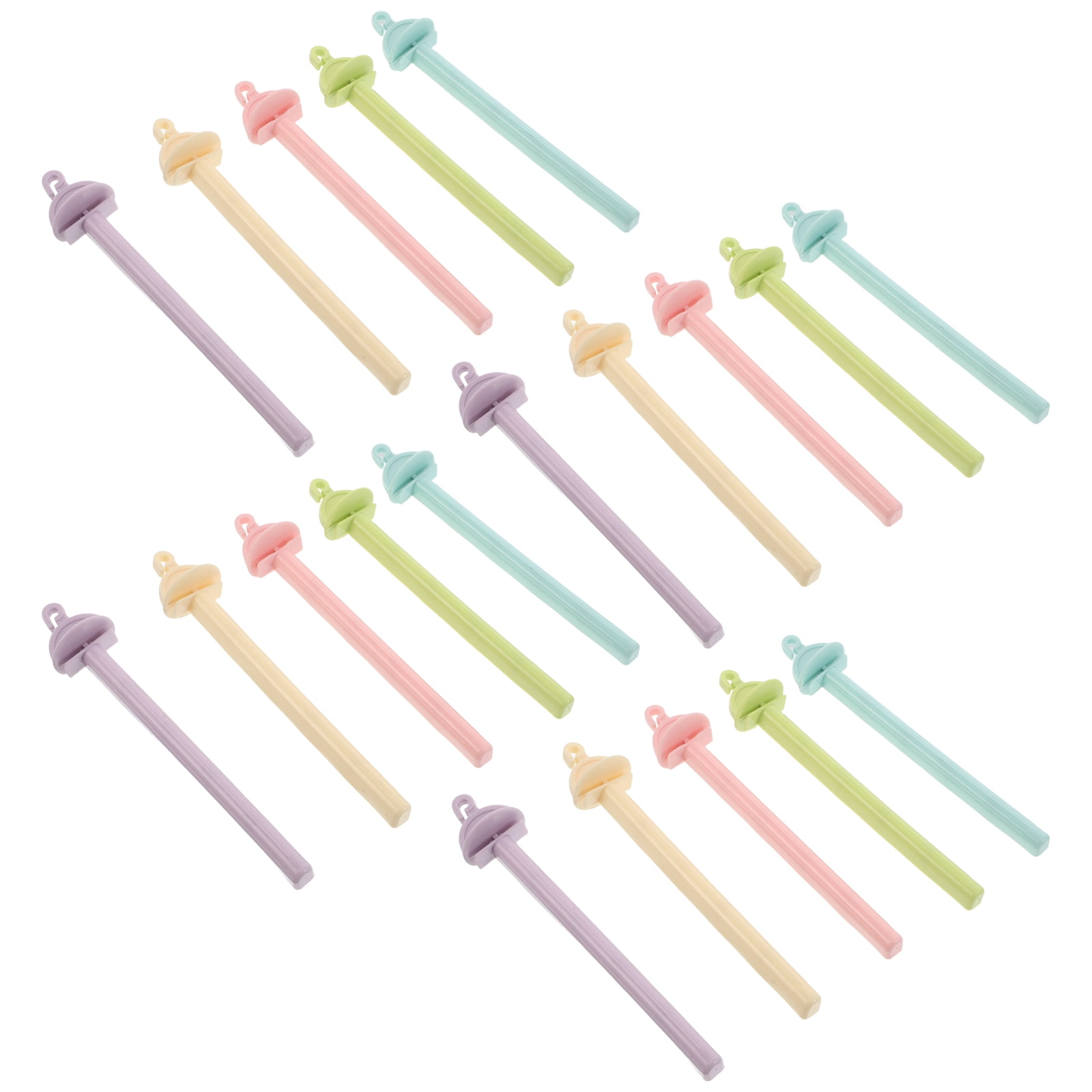 OFFIGAM 20Pcs Macaron Color Plastic Bird Cage Perches for Parakeets ...