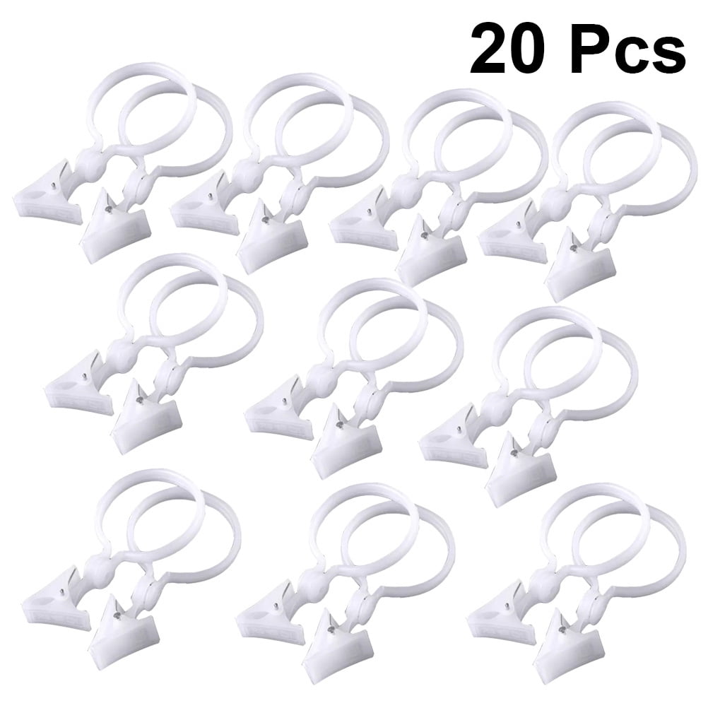OFFIGAM 20Pcs White Curtain Clasp Clips Made of Stable Material for ...