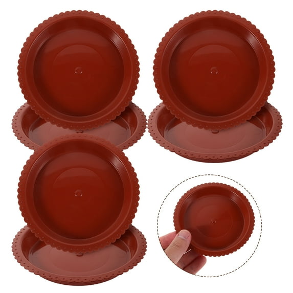 OFFIGAM 24Pcs Pot Drainage Tray Plastic Planter Saucer Round Spillproof ...