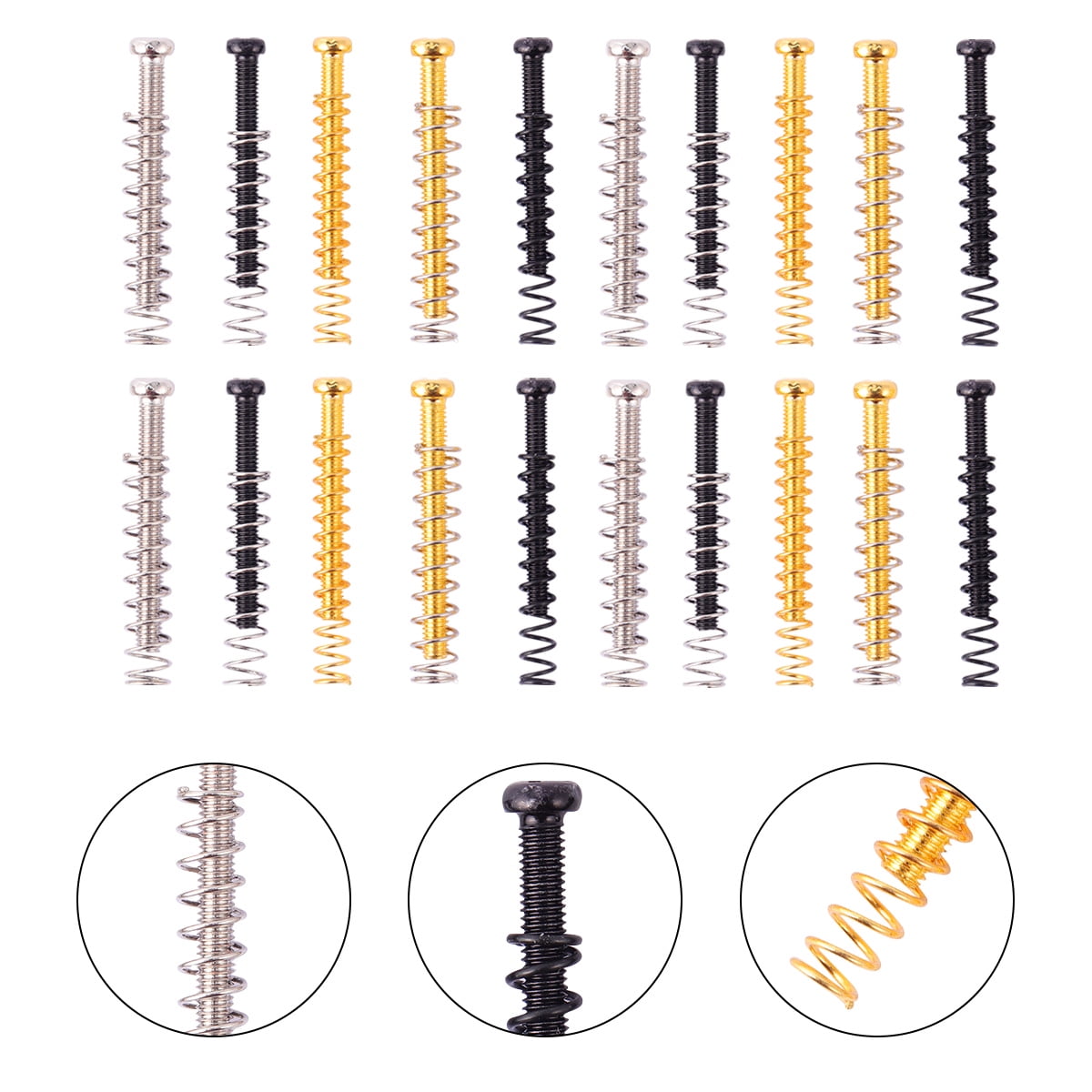 OFFIGAM 25-Piece Assorted Color Guitar Pickup Springs Set for Electric ...