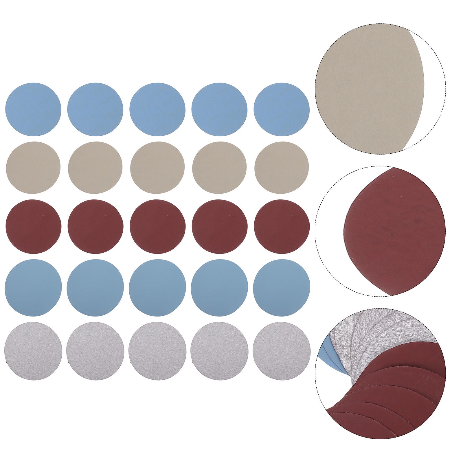 OFFIGAM 25sheets Self Adhesive Sandpaper Polishing Discs For Includes ...