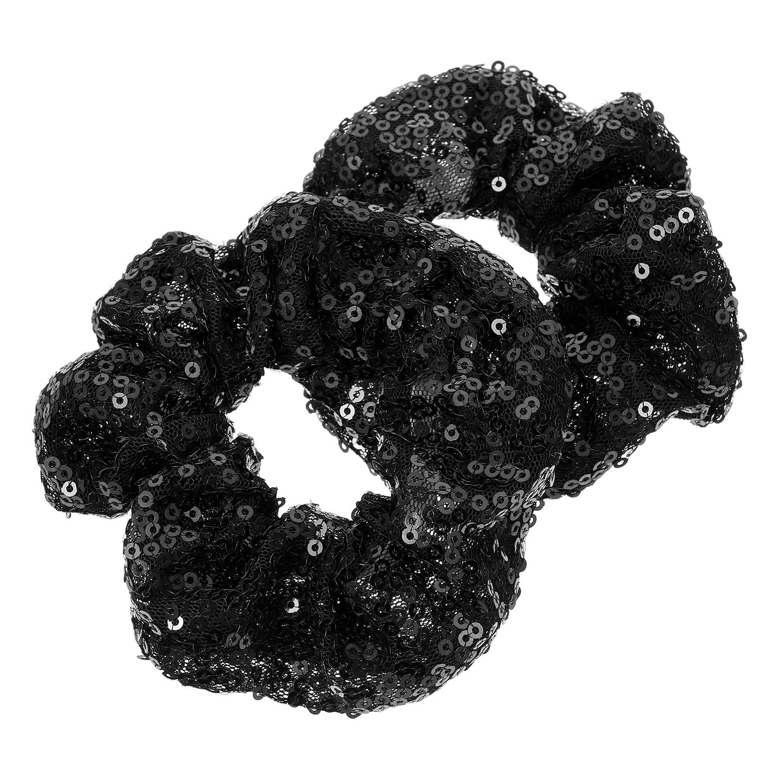 OFFIGAM 2PCS Holiday Scrunchies Glitter Hair Tie for Women Family ...