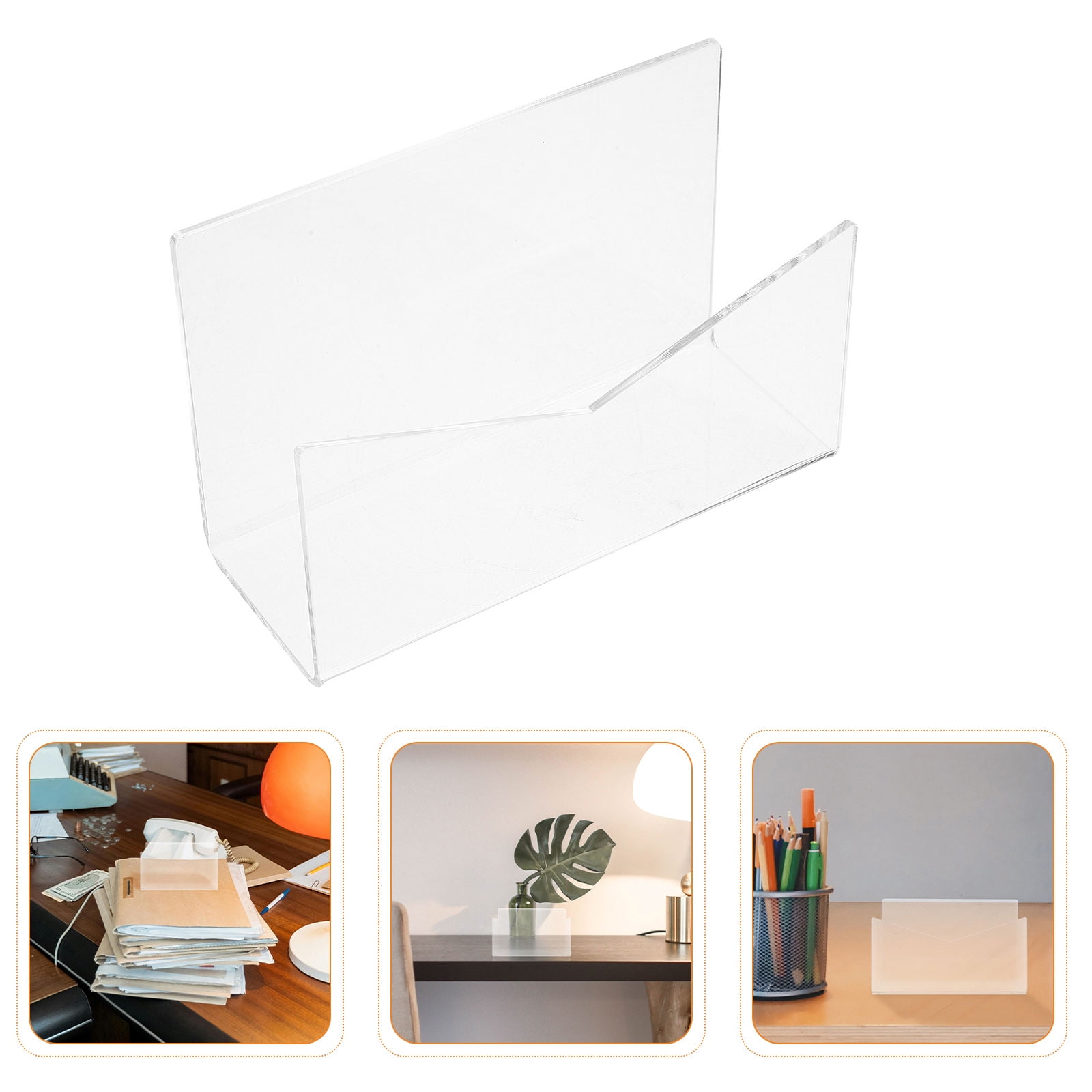 OFFIGAM 2Pcs Acrylic Countertop Mail Sorter Organizer Clear Letter ...