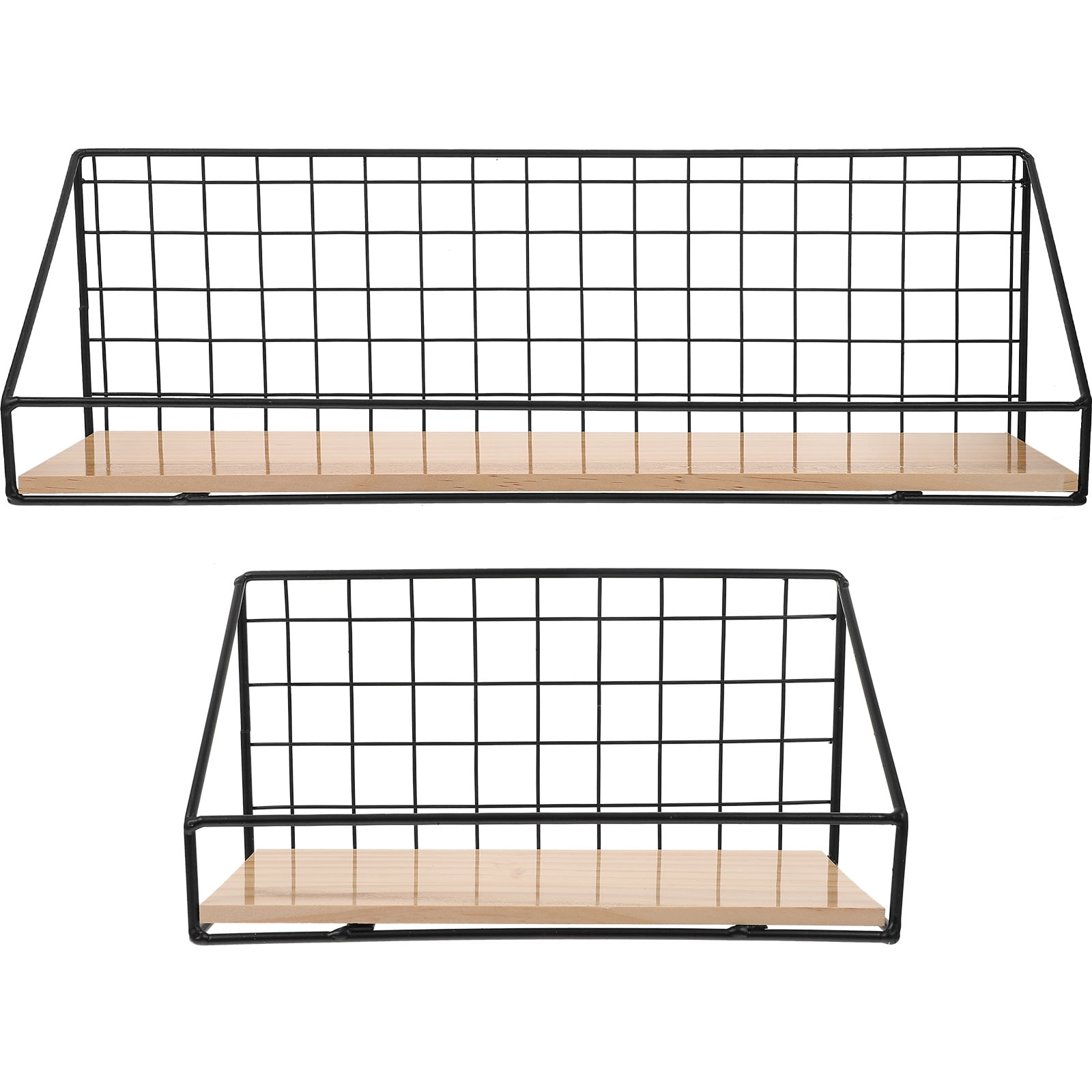 OFFIGAM 2Pcs Iron Floating Shelf Floating Shelves Wall Mounted ...