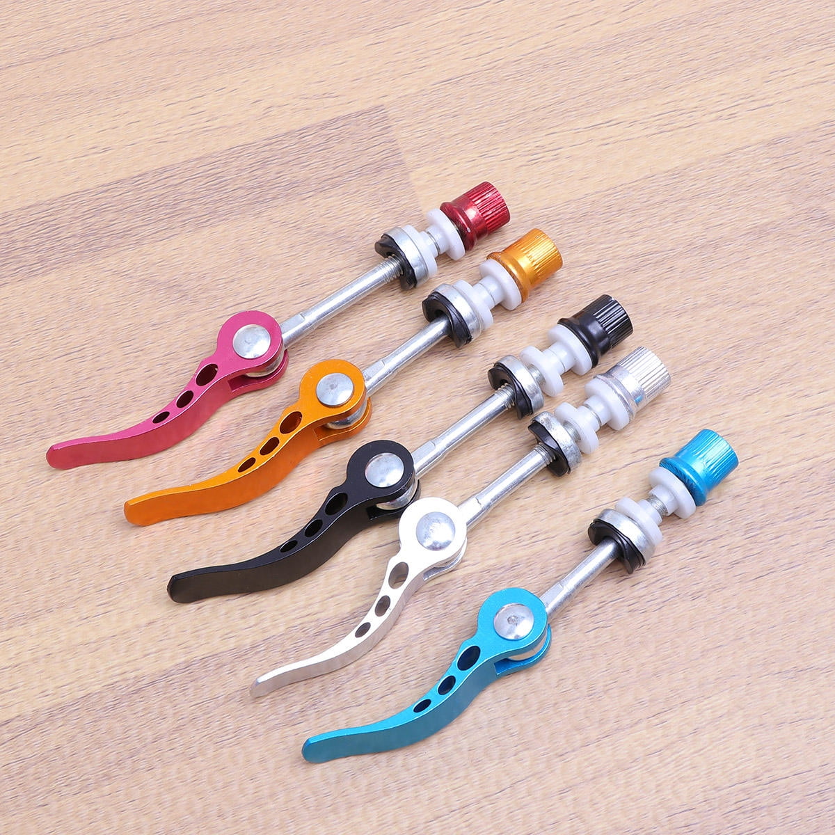 OFFIGAM 2Set Quick Release Bike Wheel Nuts Various Colors Black Silver ...