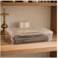 OFFIGAM 2pcs Clear Plastic Bible Display Case, Vertical Book Protector ...