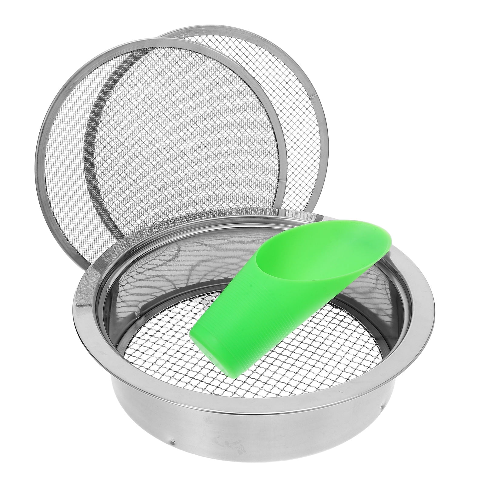 OFFIGAM 3-Piece Mesh Garden Sieve Soil Sifter Set for Outdoor Gardening ...