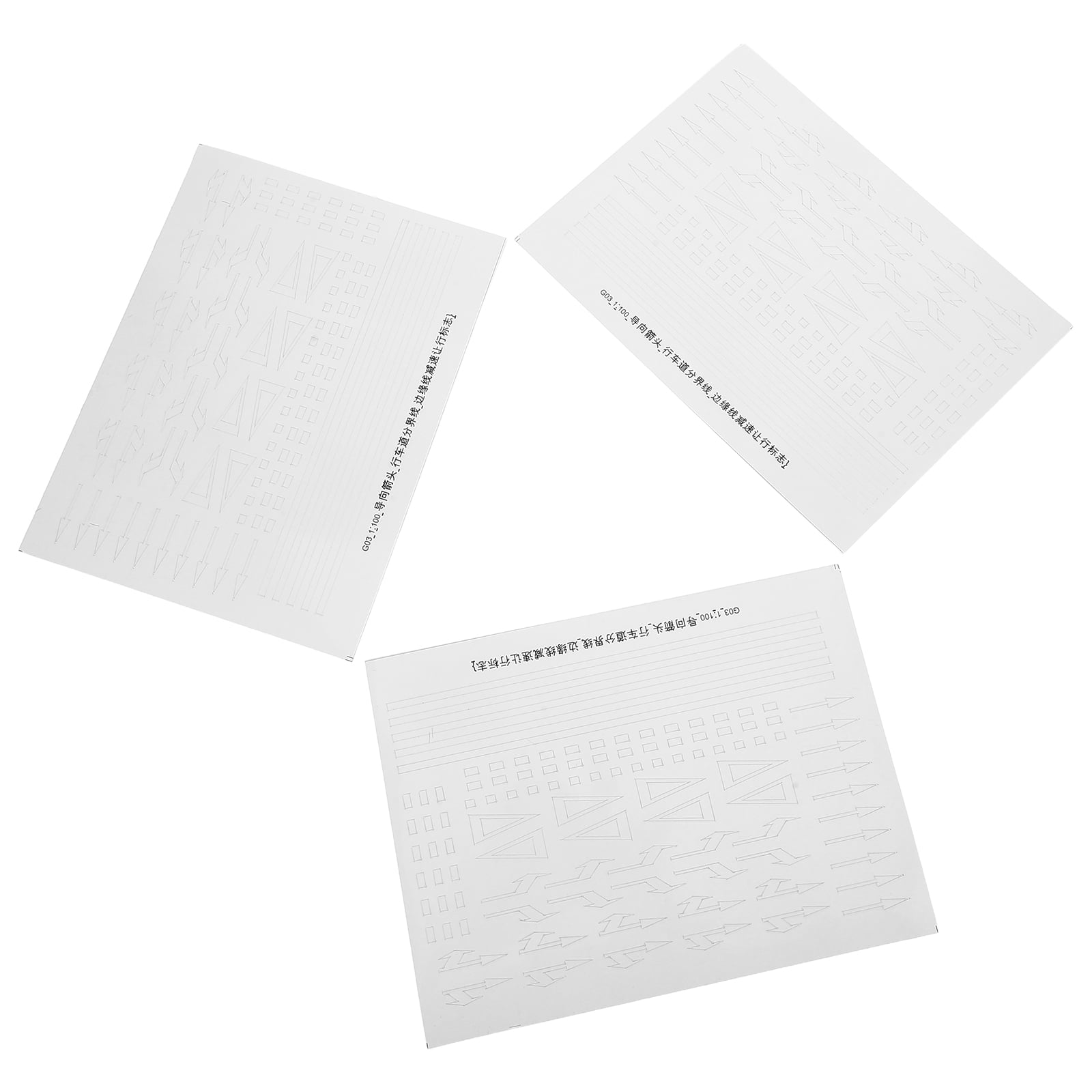 OFFIGAM 3 Sheets Diy Traffic Signs Rectangular Shaped Directional ...