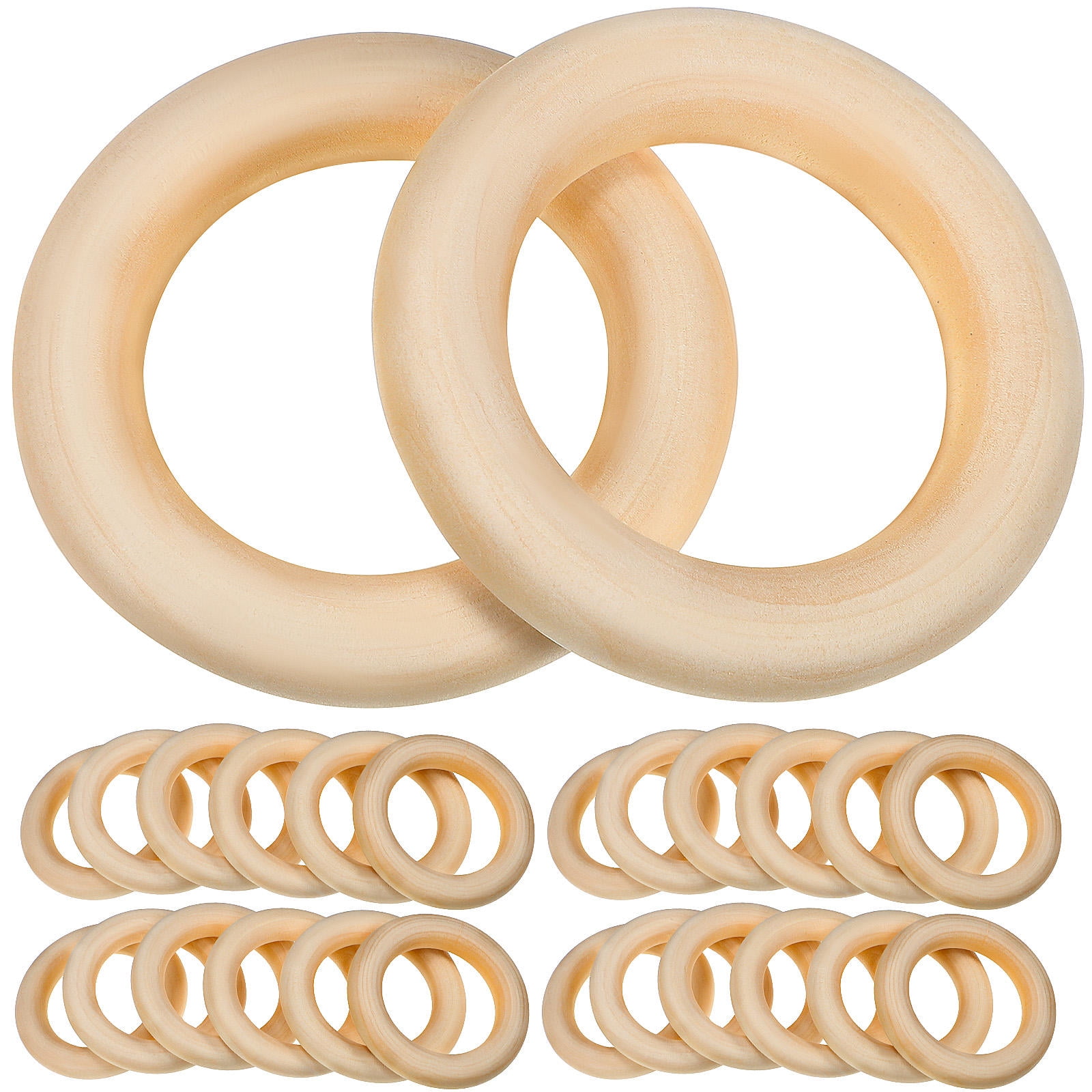 OFFIGAM 30 Pieces Round Khaki Craft Hoops for Rustic Home Decor and ...