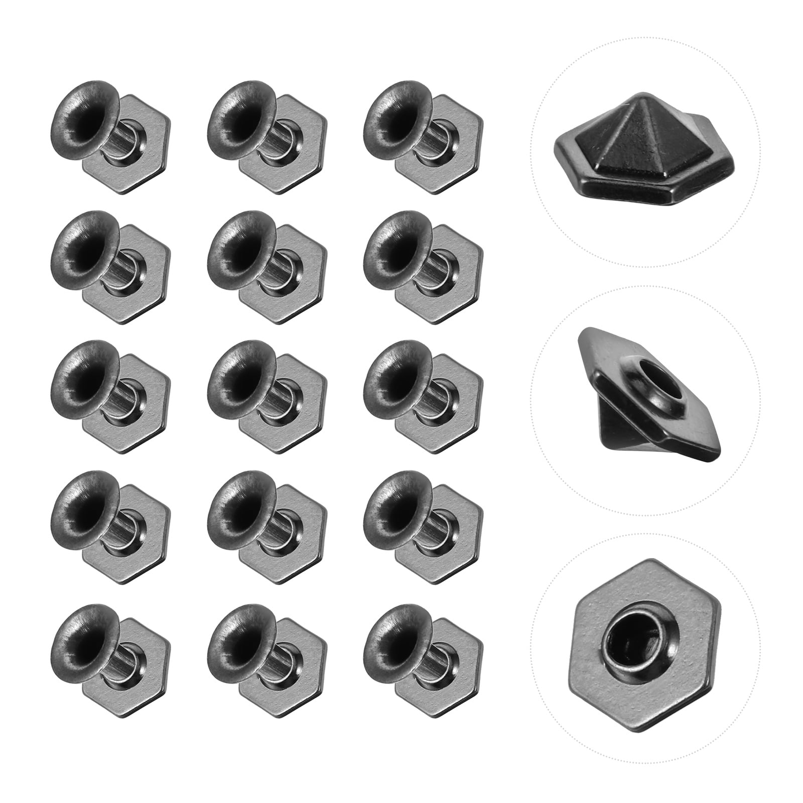 OFFIGAM 30-Pack Black Garment Rivets for Fastening and Stylish ...