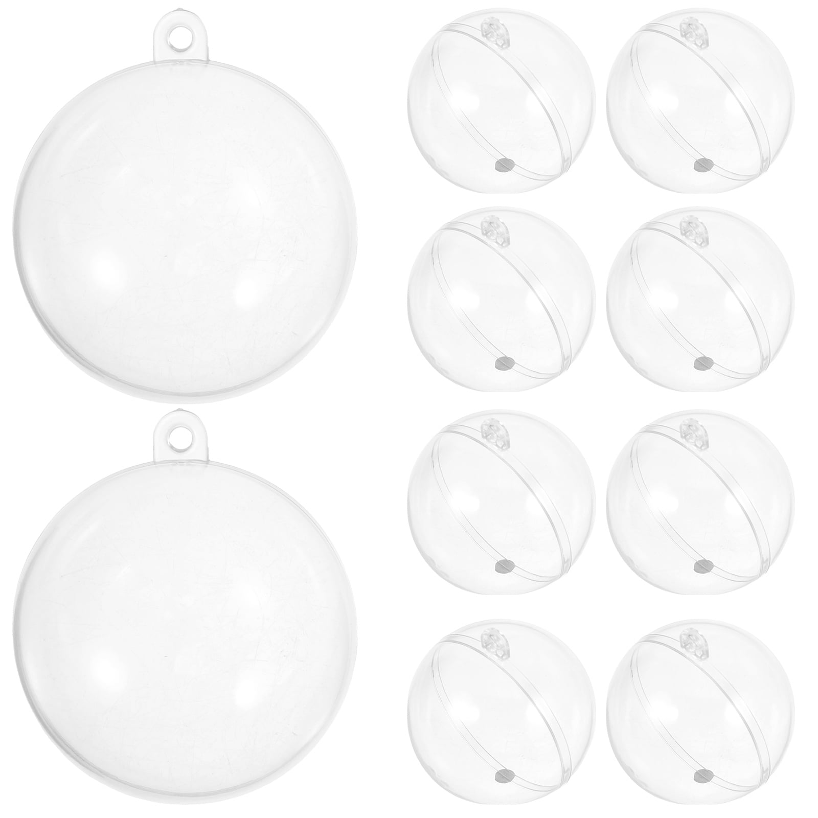 OFFIGAM 30Pcs Transparent Plastic Balls Fillable for Christmas and ...