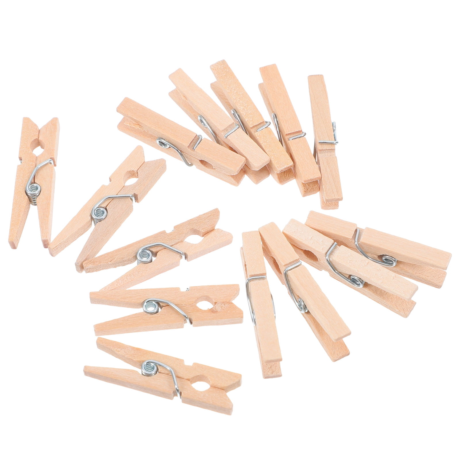 OFFIGAM 30Set Decorative Clothesline Clips Natural Wood for Clipping ...