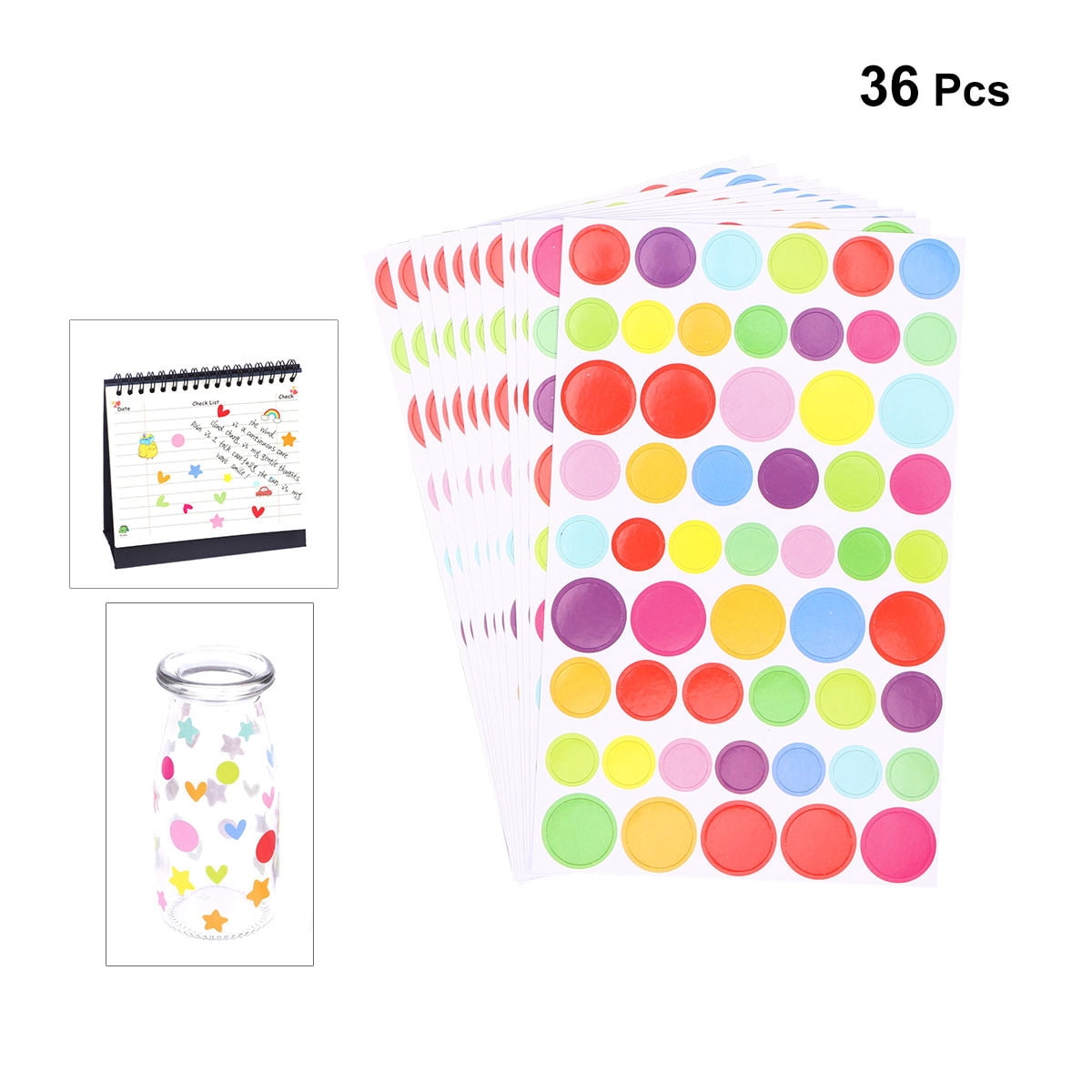 OFFIGAM 6Set Circle Stickers Adhesive Labels for Marking Organizing ...