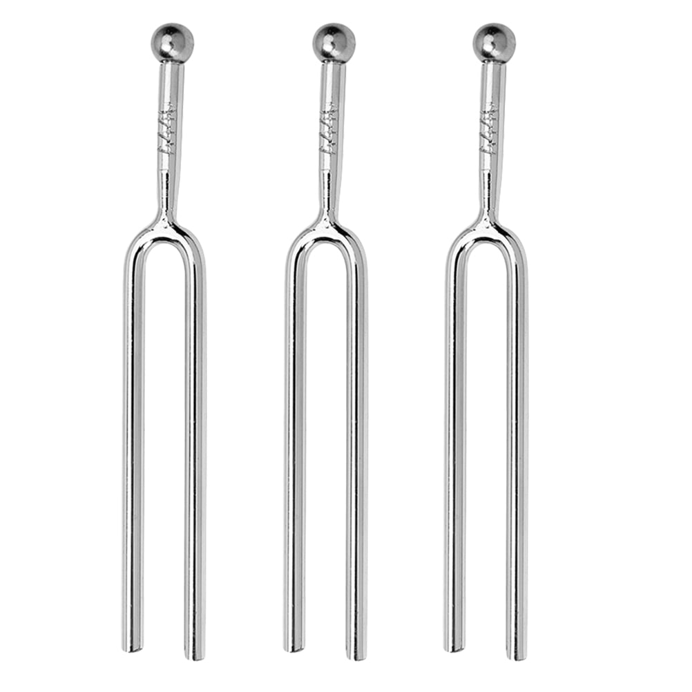 OFFIGAM 3pcs Resonance Tuning Forks Silver Compact Standard Tuner Tone ...