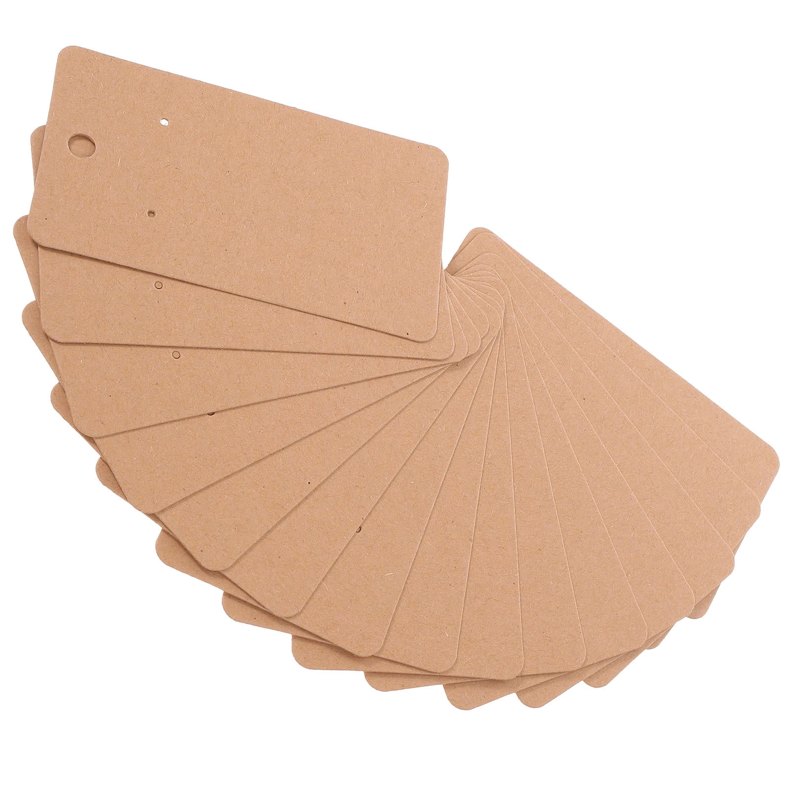 OFFIGAM 400Pcs Kraft Paper Jewelry Display Cards Brown Solid Thick ...