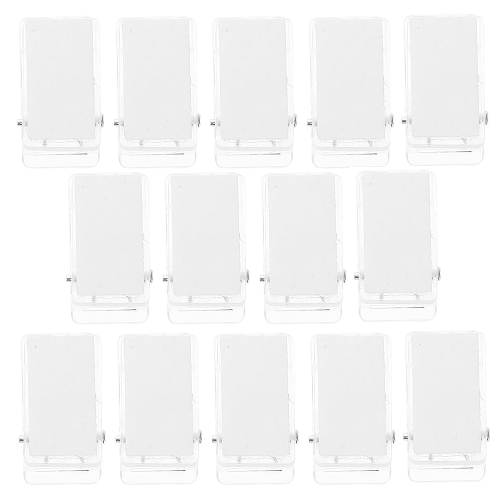 OFFIGAM 40pcs Rectangular Plastic Badge Clips for General Users in ...