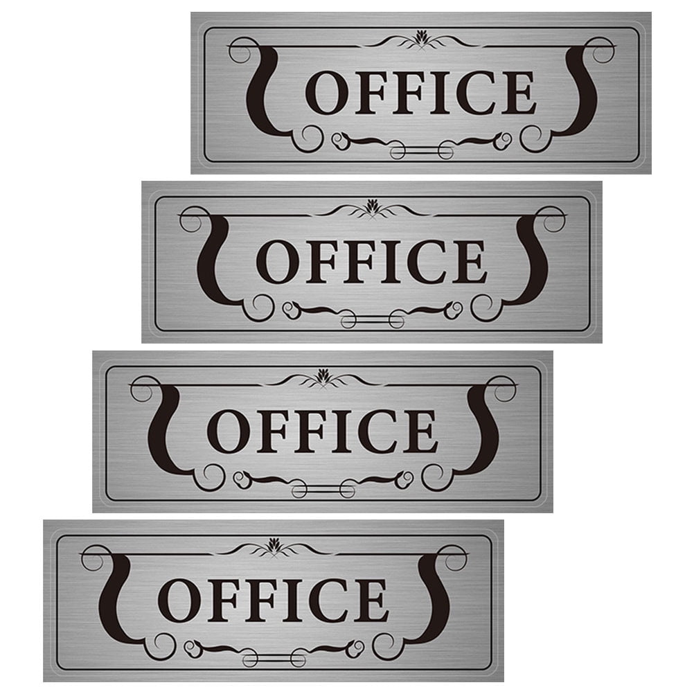 OFFIGAM 4Pcs Office Door Signs PVC Sticker Plates for with Clear ...