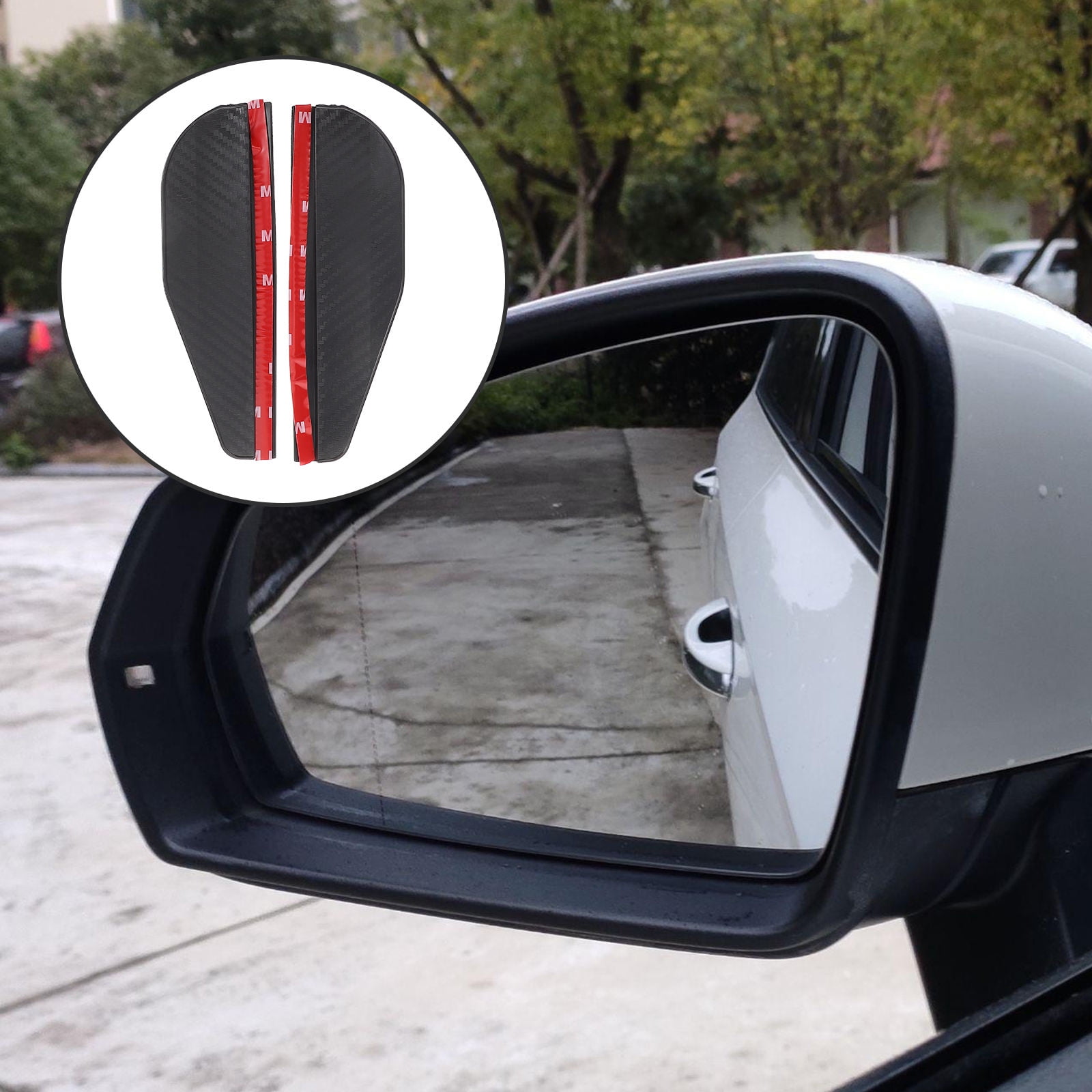 OFFIGAM 4-Pack Transparent Rearview Mirror Rain Visor Eyebrow Covers ...