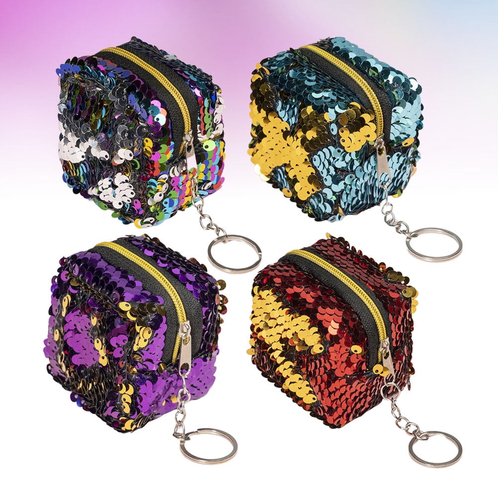 OFFIGAM 4Pcs Women Wallet Sequin Change Purses Mini Fashion Style For ...