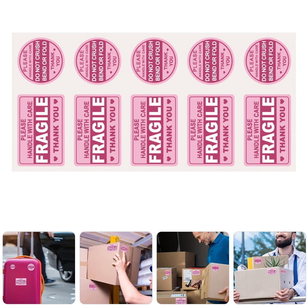 OFFIGAM 500-Pack Shipping Warning Labels with Strong Adhesive, Coated ...