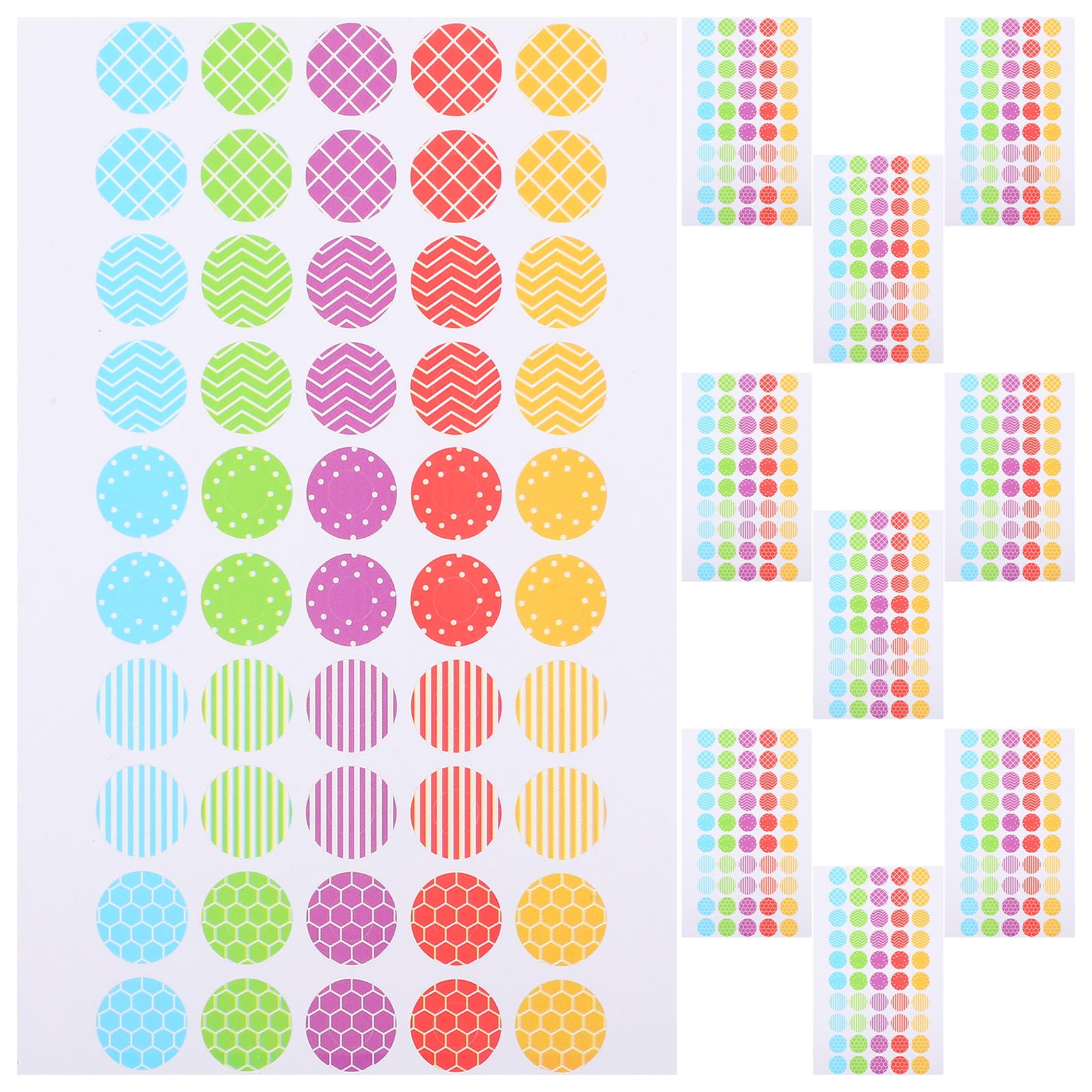 OFFIGAM 500Pcs Multi-Colored Round Hole Reinforcement Stickers for ...