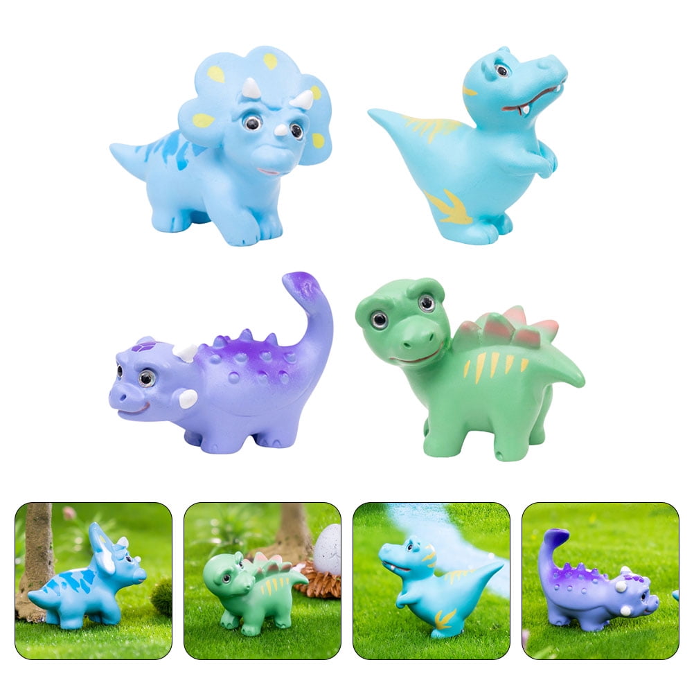 OFFIGAM 5Pack Small Dinosaur Figures Resin Material Cartoon Dinosaur ...