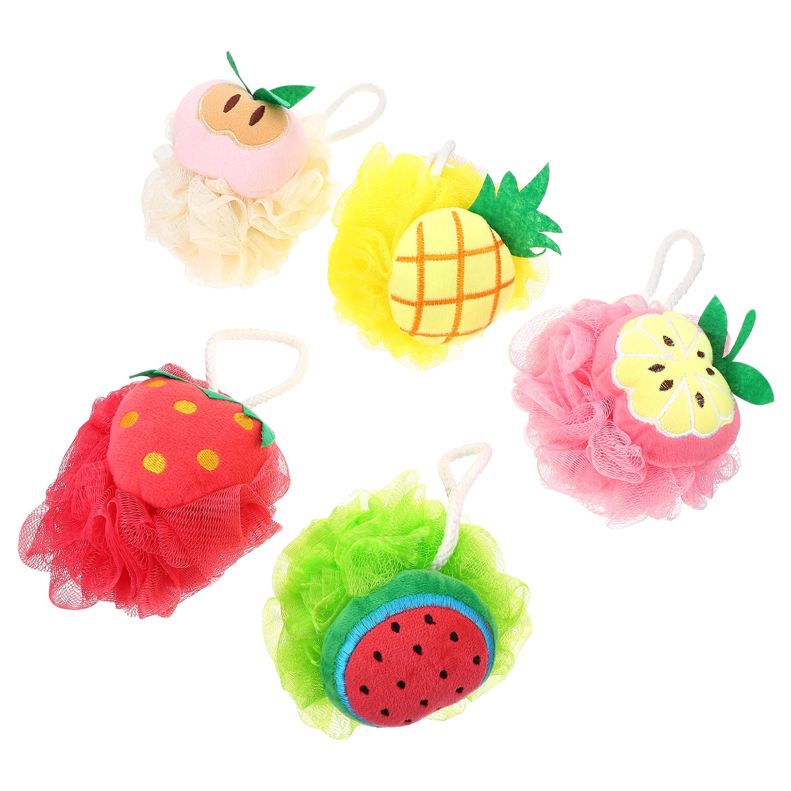 OFFIGAM 5Pcs Bath Balls Shower Scrubber Assorted Color Foaming ...