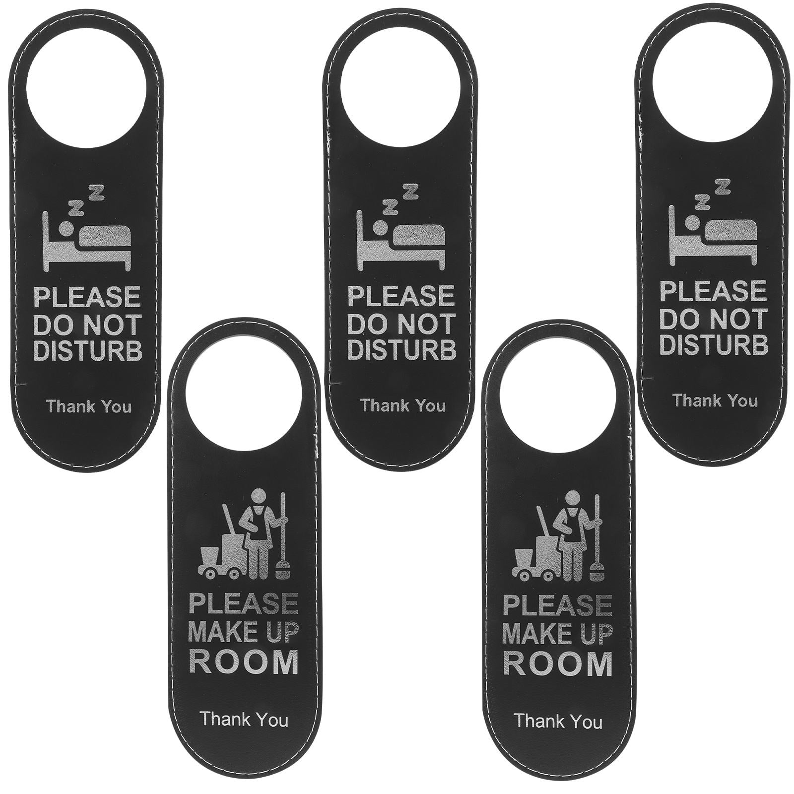 OFFIGAM 5Pcs Hotel Door Hanger Sign Double Sided Door Sign Black ...