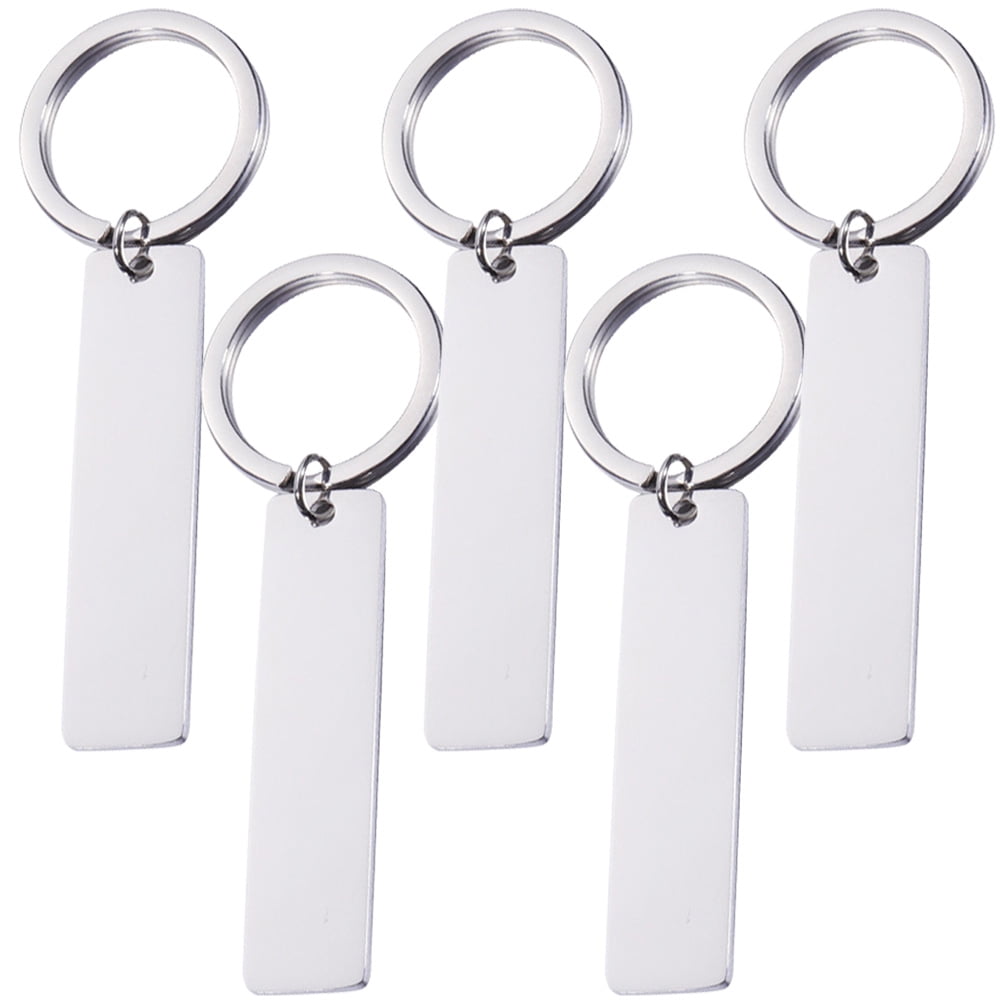 OFFIGAM 5pcs Blank Keyrings Plain for Craft Projects, Accessories ...