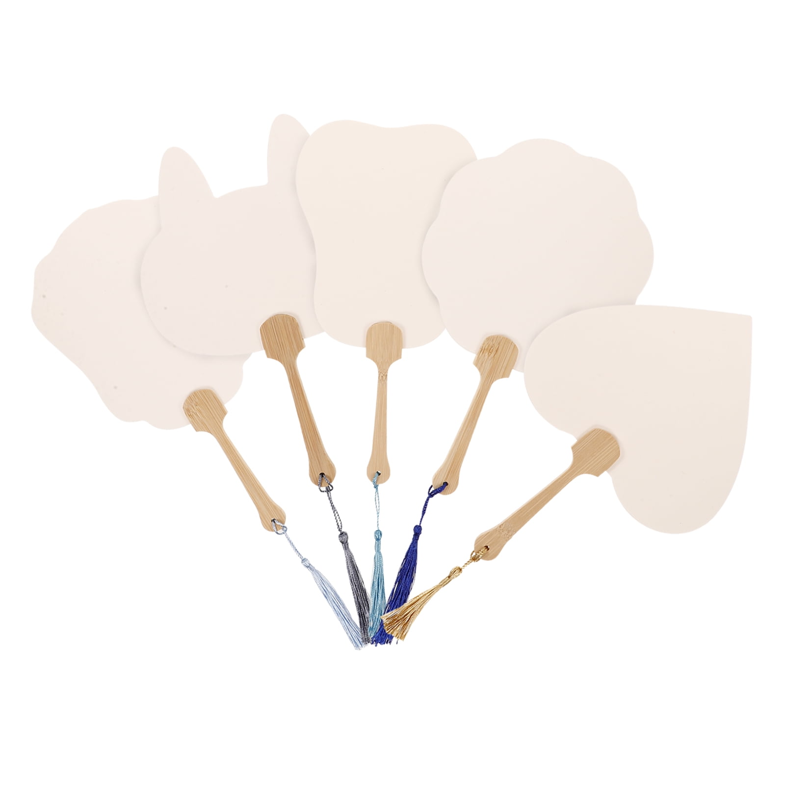 OFFIGAM 5pcs Decorative Paper Fans Assorted Color for Family Members ...
