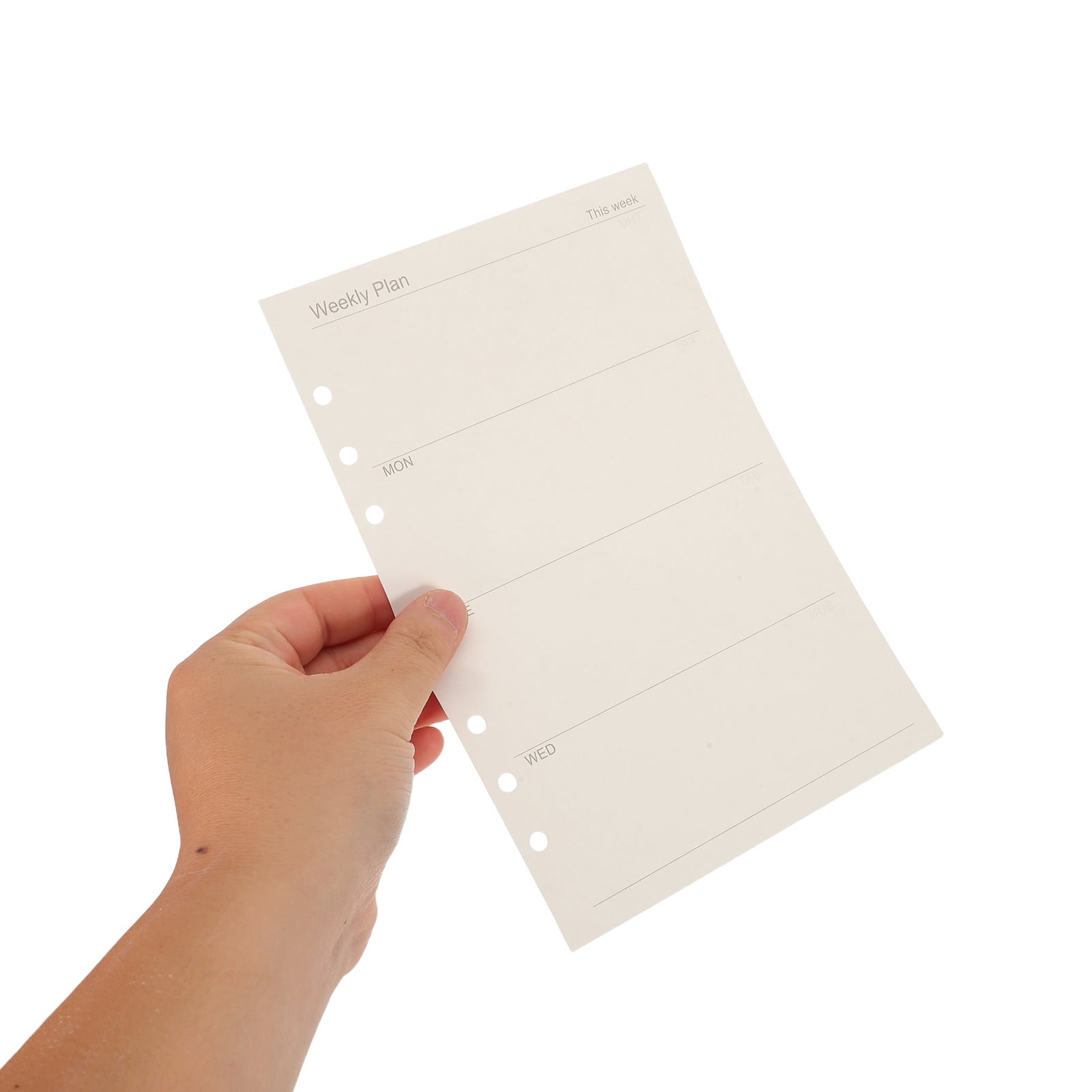OFFIGAM A5 Planner Inserts 6-Hole Punched White Lined Paper Refill for ...