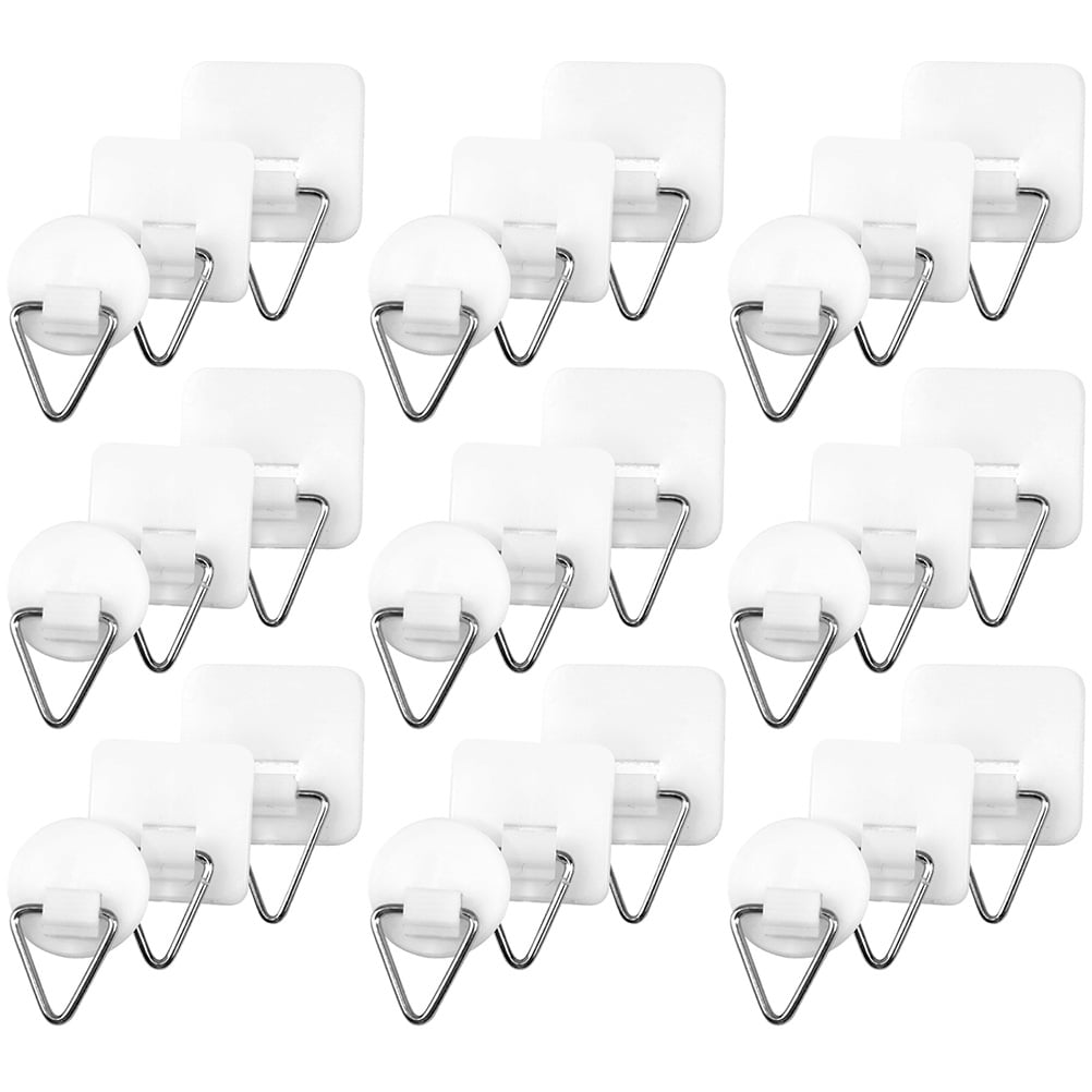 OFFIGAM 60Pcs Invisible Hanging Square Small Picture Hooks for Office ...