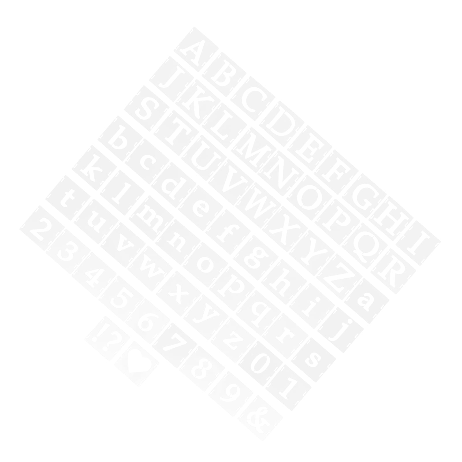 OFFIGAM 65pcs Reusable Letter and Symbol Stencils for Wood and Fabric ...