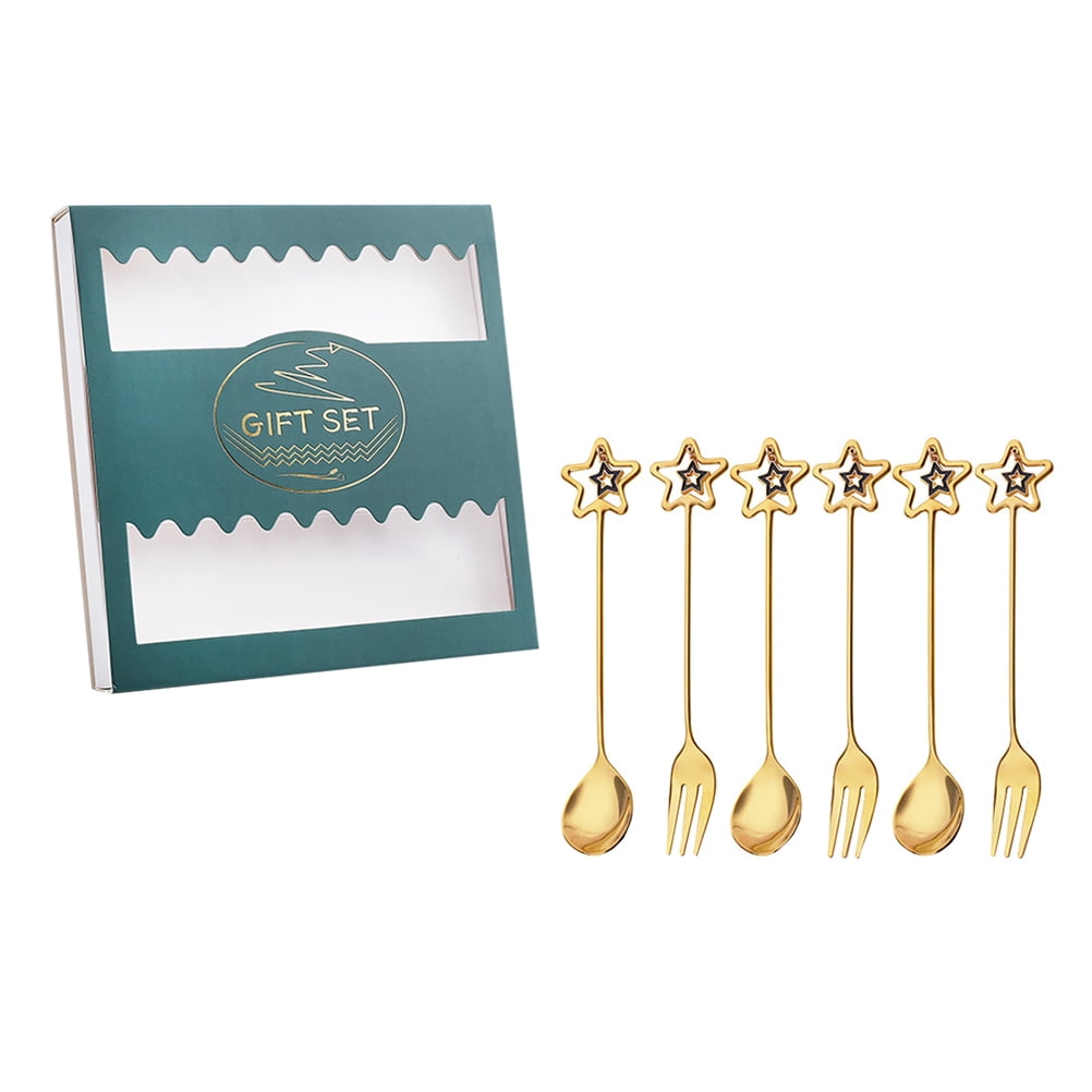 OFFIGAM 6Pcs Appetizer Forks and Spoons Assorted Color for Gatherings ...