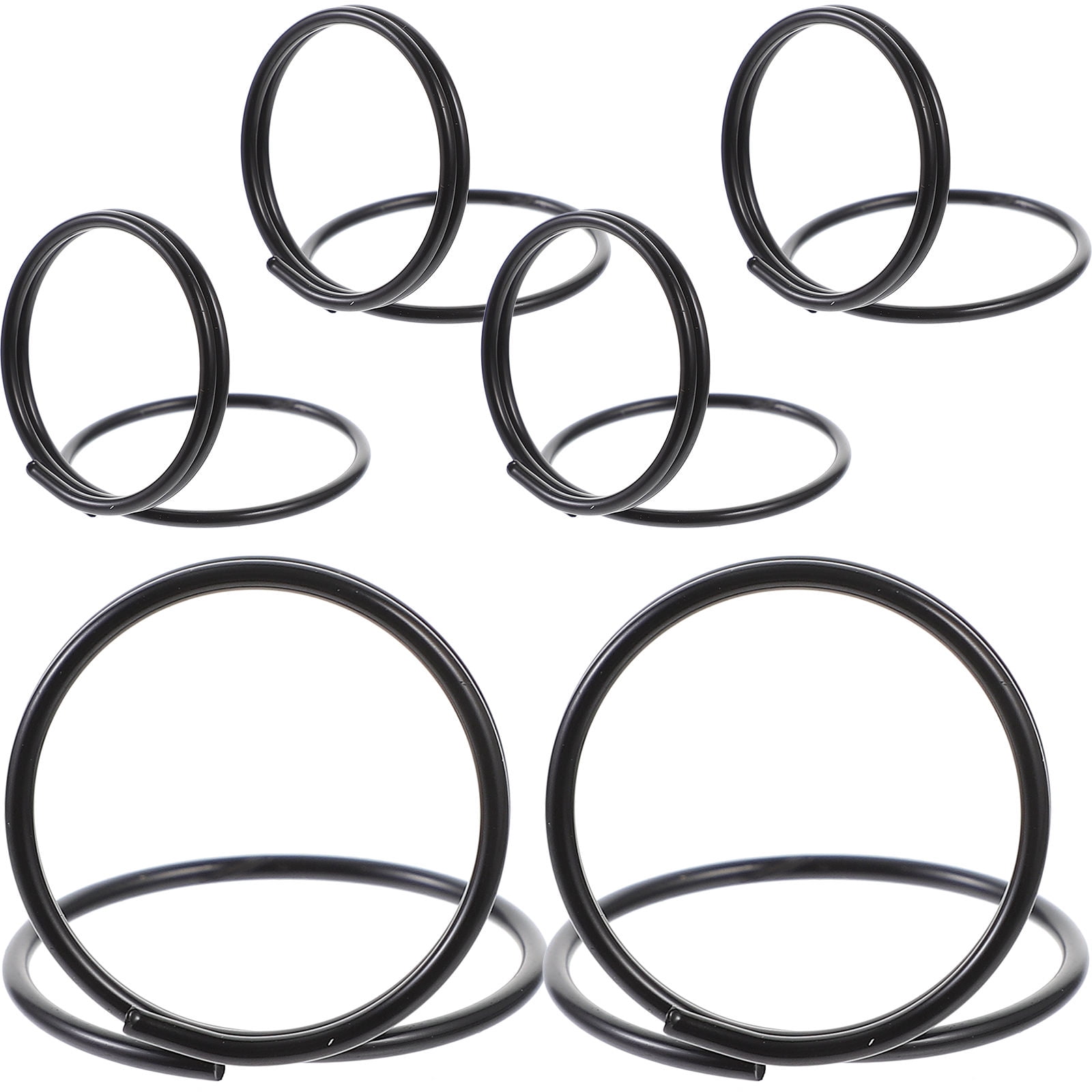 OFFIGAM 6-Pack Double Layer Round Metal Memo Clip Holders Black Simple ...